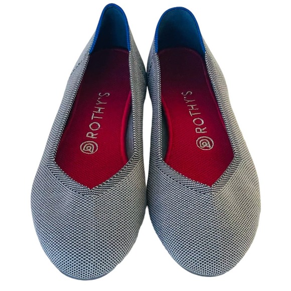 Rothy’s | Shoes | Rothys The Flat Slip On Ballet Flat Gray Round Toe ...
